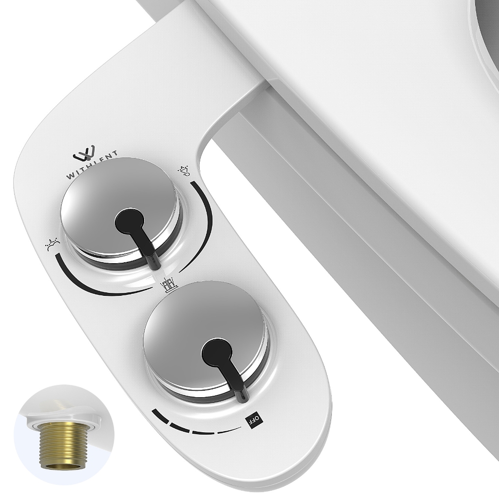 Bidet Toilet Seat - Self-Cleaning Dual Nozzles Non-Electric Cold Water ...