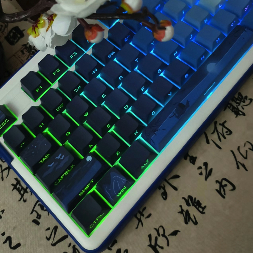 Bright Moon Keycaps Cherry Profile DYE-Sub Double Shot Backlight Side ...