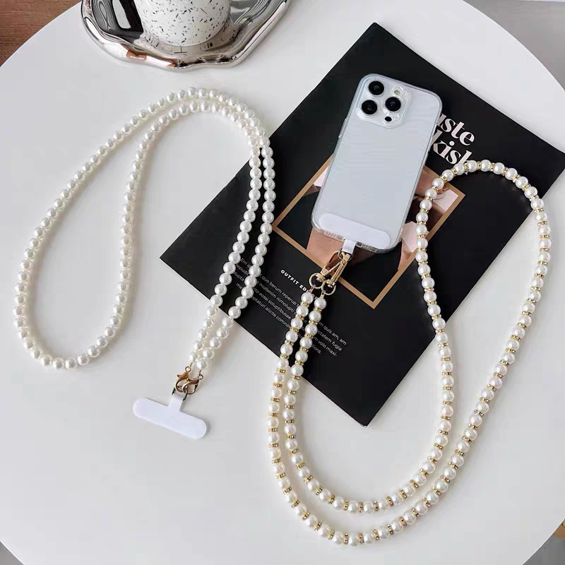 High-end Pearl Mobile Phone Chain Cross-Body Chain Can Carry Chain ...