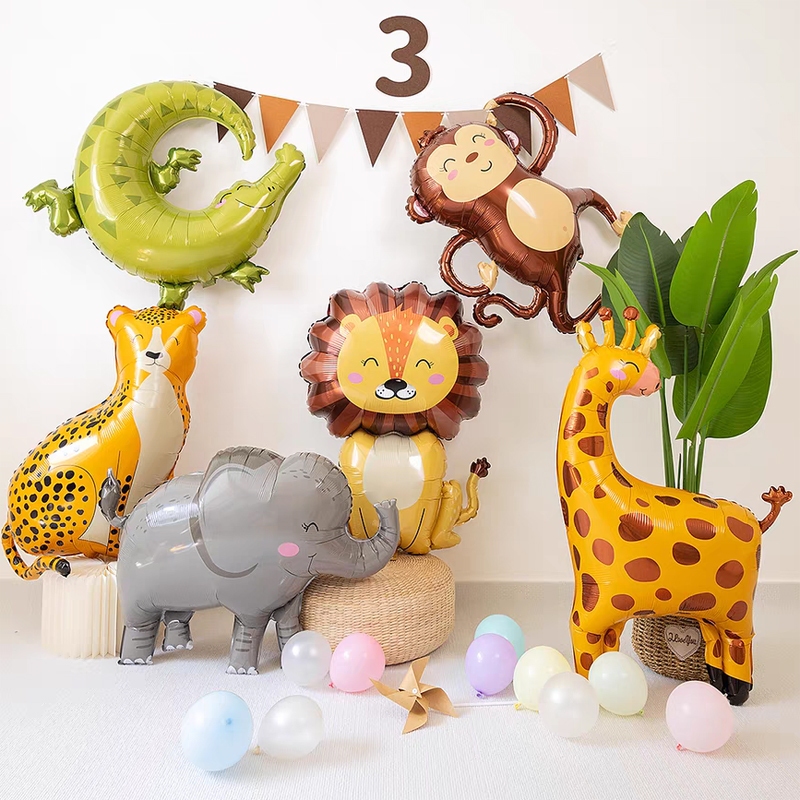 7pcs Foil Balloon Animals,Forest Animals,Shapes, Jungle Animals ...