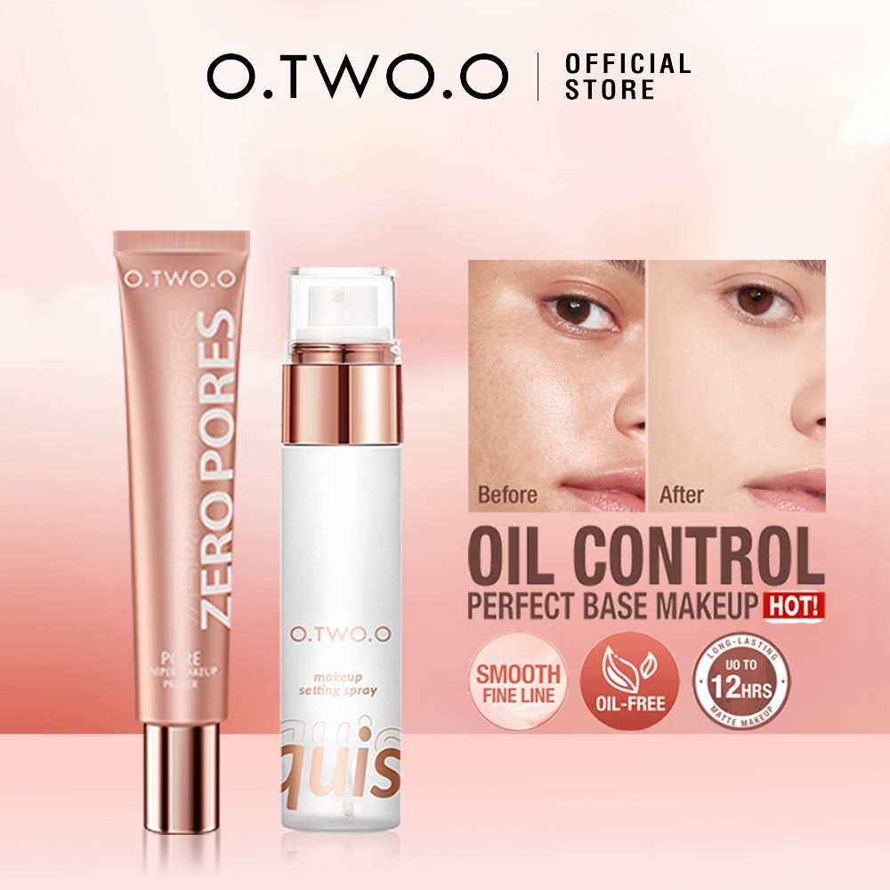 O.TWO.O Makeup Set Primer & Setting Spray Poreless Primer Long Lasting ...