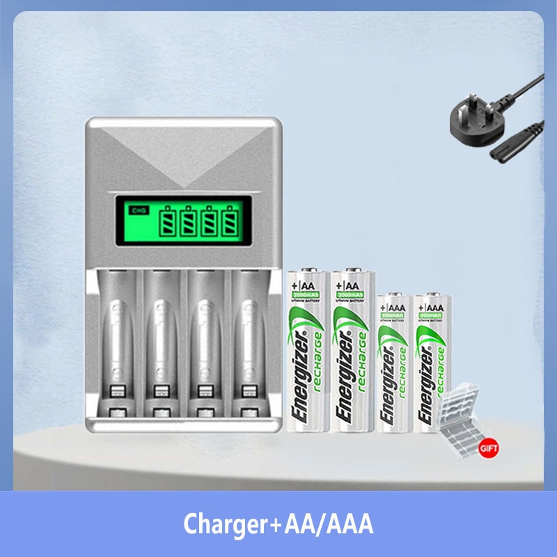 Energizer AA/AAA 1.2V Ni-Mh 2000/800mAh Rechargeable Batteries With 4 ...