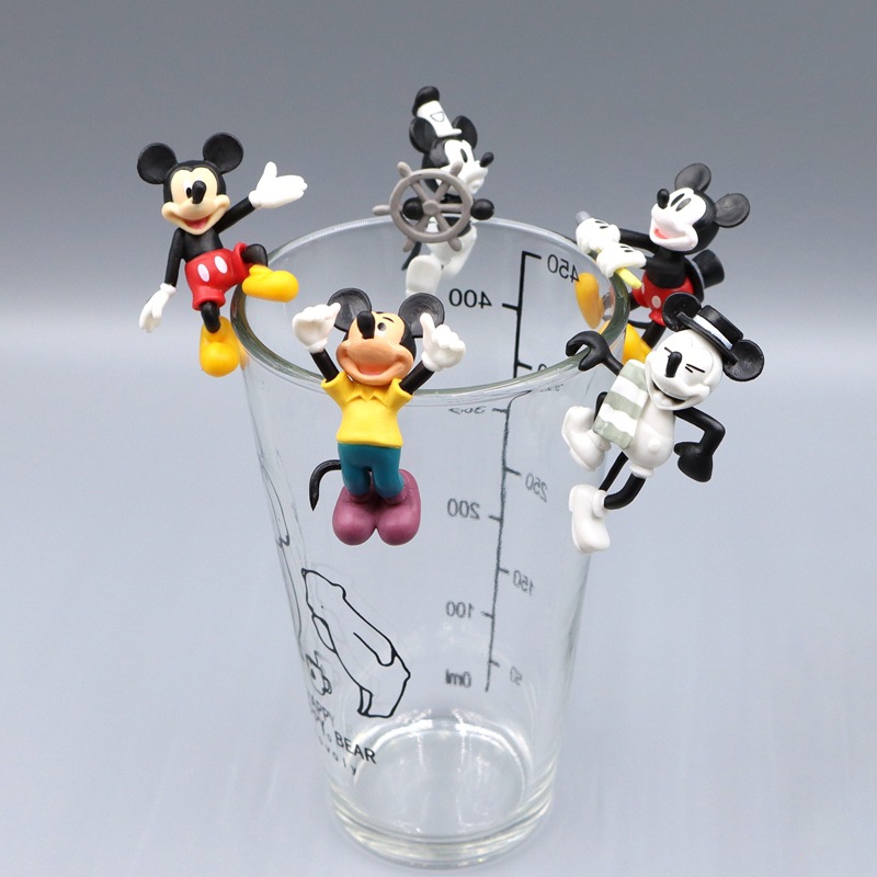 5Pcs/Set 5-6cm Disney Anime Cartoon Mickey Mouse Q Version Mini Cup ...