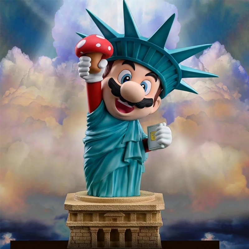 20cm Super Mario Model Toy Mario Cosplay Action Figure Desktop Bookcase ...