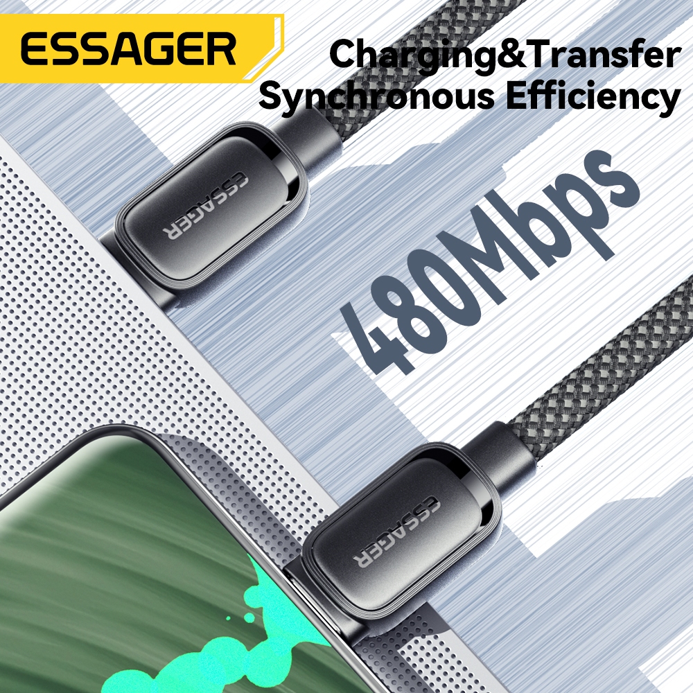 Essager 29W 60W 100W Magnetic Data Cable Type C Ios USB A Fast Charging ...