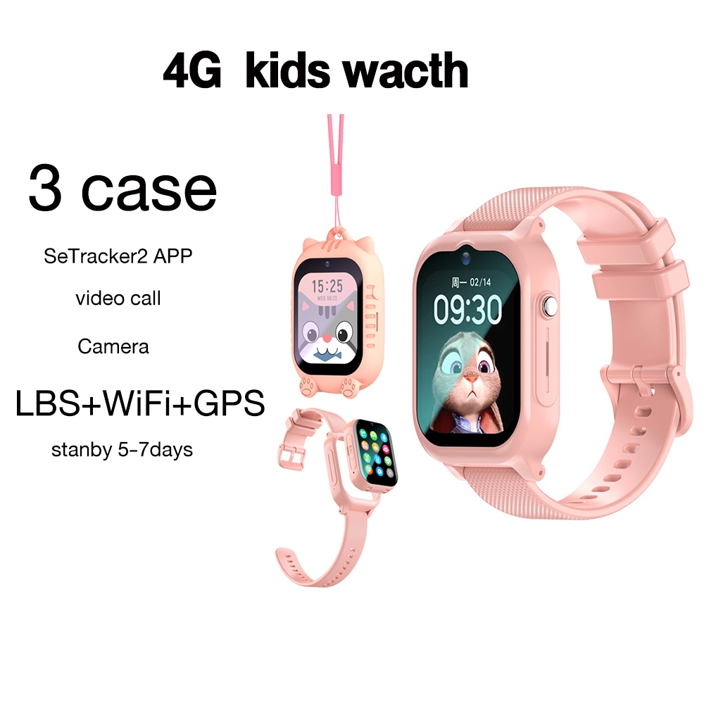 4G SIM KID SMART WATCH 3 case GPS Location Direct Call Video Call ...