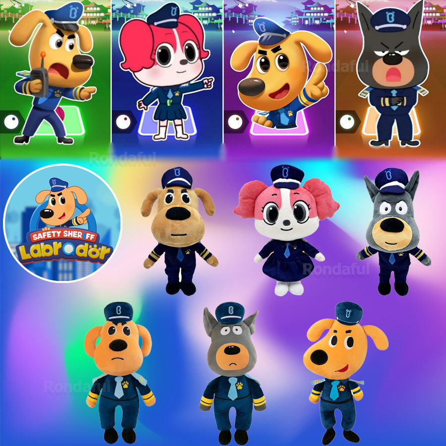 Babybus Sheriff Labrador Plush Toy Cartoon Anime Dog Characters Stuffed ...