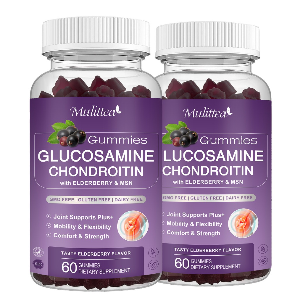 Mulittea Glucosamine Chondroitin With Elderberry & MSM Gummies Joint ...
