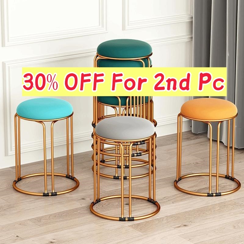 【SG Seller】Nordic Stackable Stool Dining Stool Chair Dining Chair Round ...