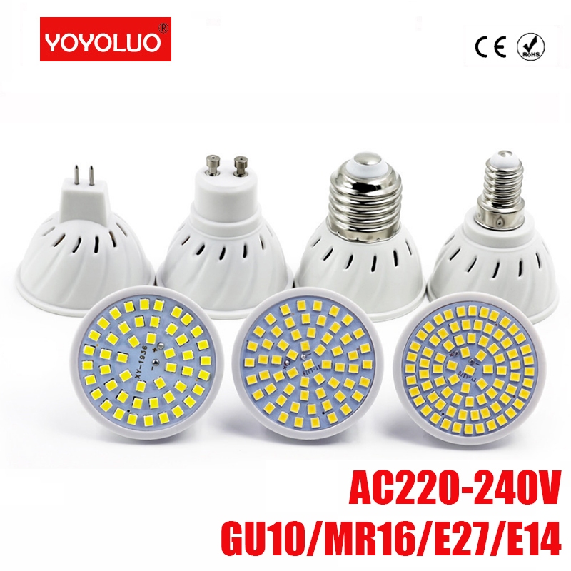 Led Spotlight Gu10 Mr16 E27 E14 Led Lamp 5w 7w 9w 220v Spot Led Bulb