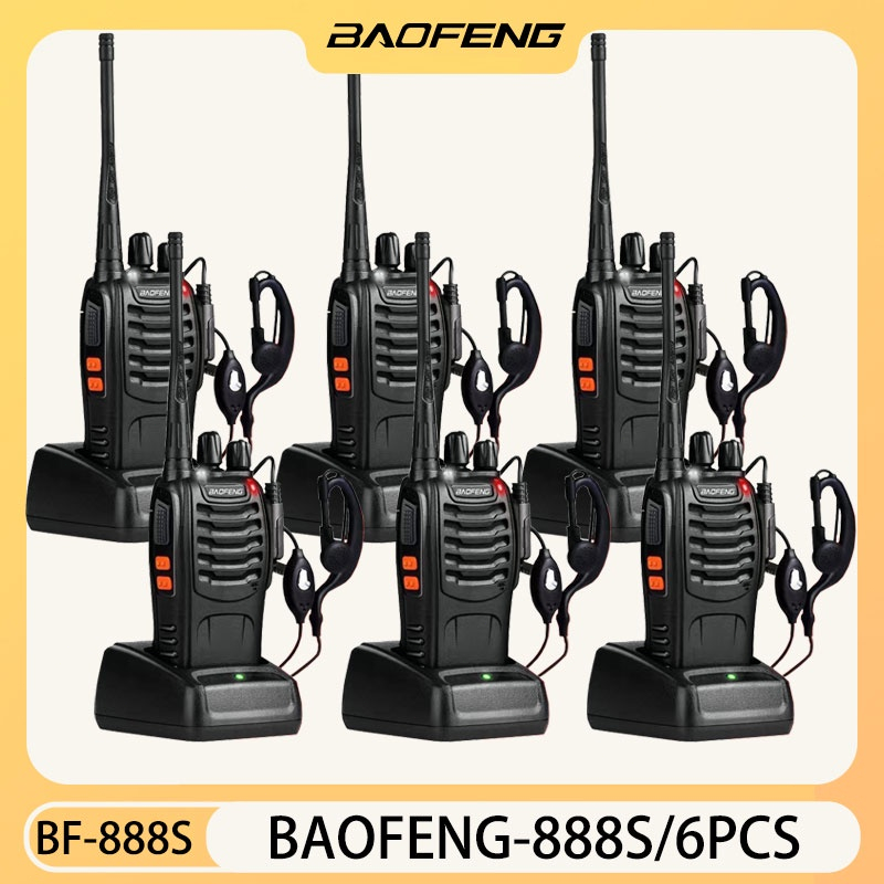 Baofeng BF-888s Walkie Talkie UHF Transceiver Two-Way Radio 6 Units/Lot | Shopee Singapore