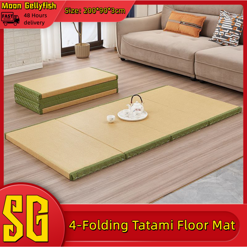 Tatami Mattress Foldable Coconut Palm Sleeping Coog Brown Japanese ...