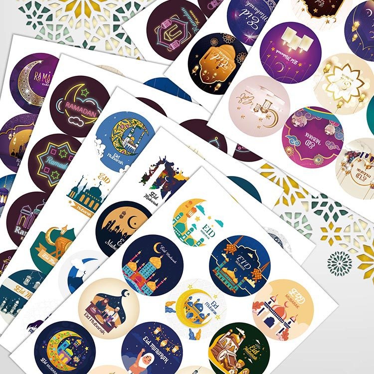 Ready Stock 3.8cm 36~45pcs Eid Mubarak Sticker Hari Raya Stickers ...