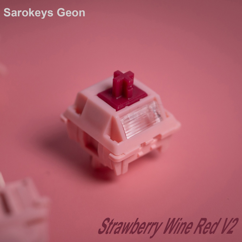 -LW- Sarokeys Geon Strawberry Wine Red V2 Switch Linear Customized ...