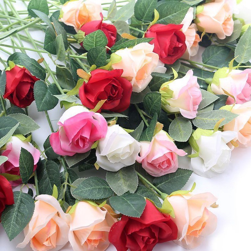 Artificial Flowers Rose Flower for Wedding Home Decoration Valentine's ...