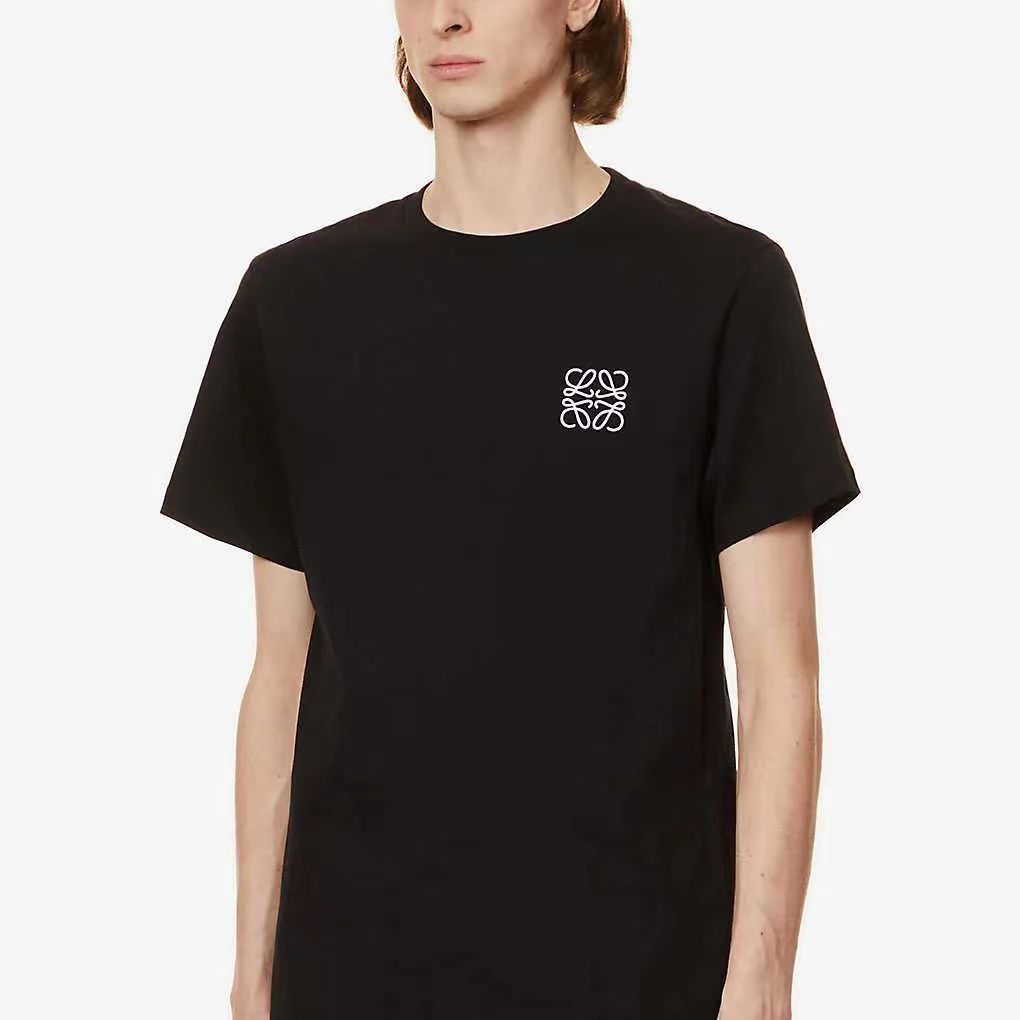 Luo Chao Brand Embroidered Pure Cotton Round Neck T-shirt for Men and ...