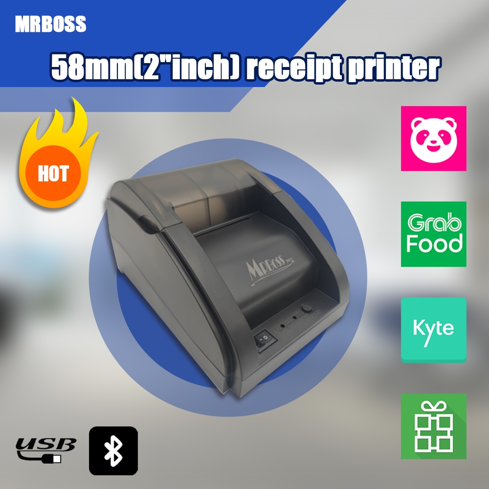 2“ 58mm POS Cash Till Register Portable Thermal Receipt Printer USB ...
