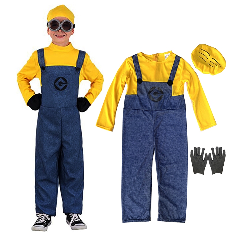 Minions Costumes Despicable Me Jumpsuit Cosplay Party Dress Up for Kids ...