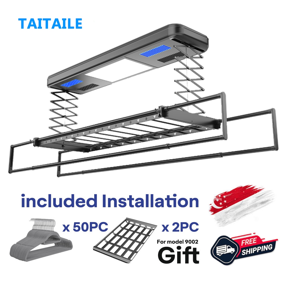 Automated Laundry Rack System (Installation / Indoor Clothes Drying ...