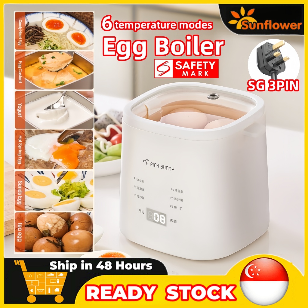 🇸🇬 Automatic egg poacher Electric Egg Boiler Egg Maker Cooker Mini ...