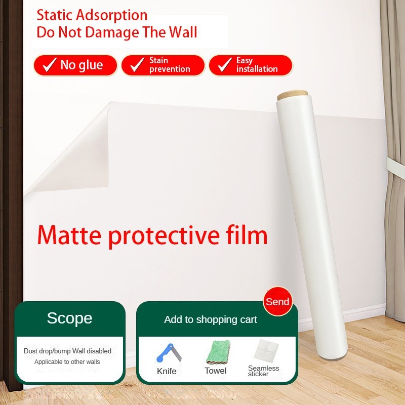 【SG STOCK】No Damage to the Wall Electrostatic Sticker Wall Protective ...