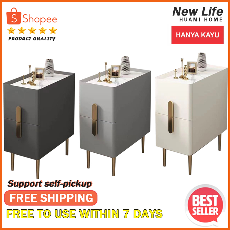 Bed side table solid wood bedside table leather cabinet bedside table ...