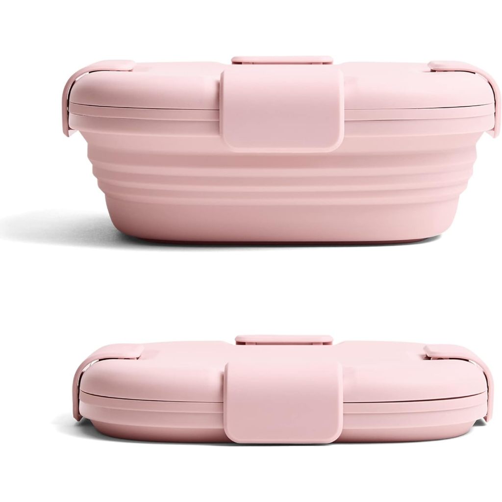 GF Travel Collapsible Silicone Lunch Box,Portable Bento Lunch Box Microwave,Reusable Foldable ...