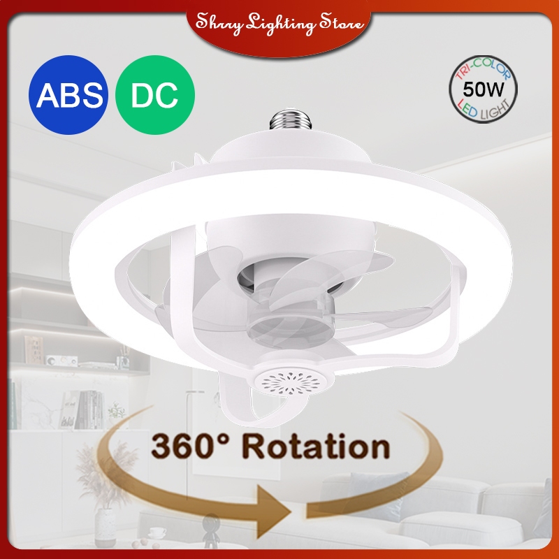 『Buy1 Get1 Holder』 360° Rotation Ceiling Fan With Light LED Ceiling ...