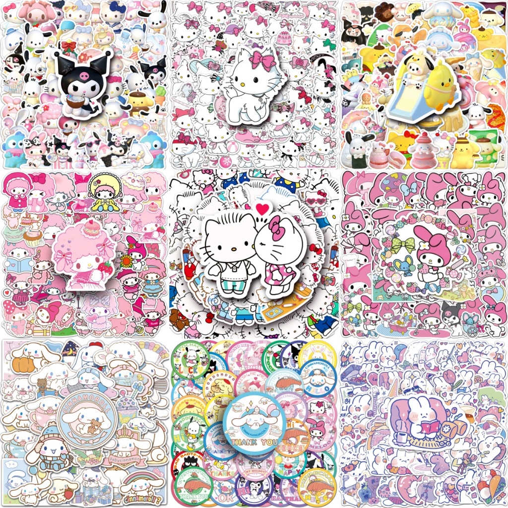 50PCS Super Cute Sanrio Stickers Hello Kitty Stickers Kuromi My Melody ...
