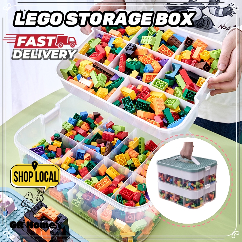 SG HOT LEGO STORAGE BOX Multifunctional Toy Storage Box with Lid ...