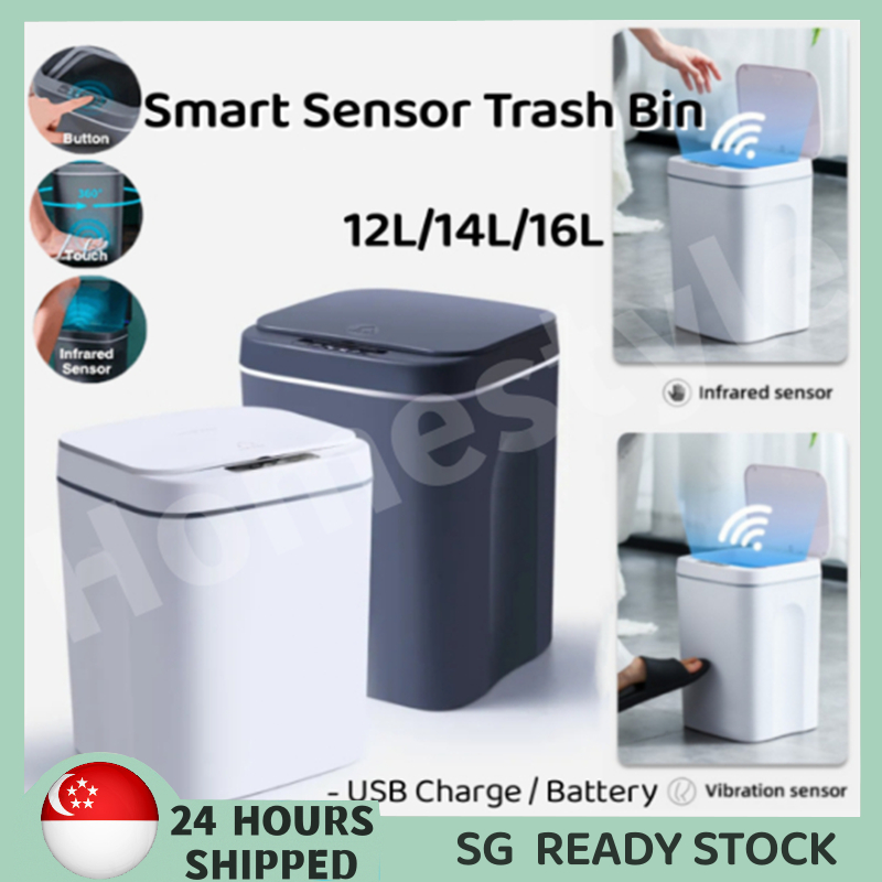 【SG READY STOCK】Smart Sensor Dust Bin Smart Waste Infrared Motion ...