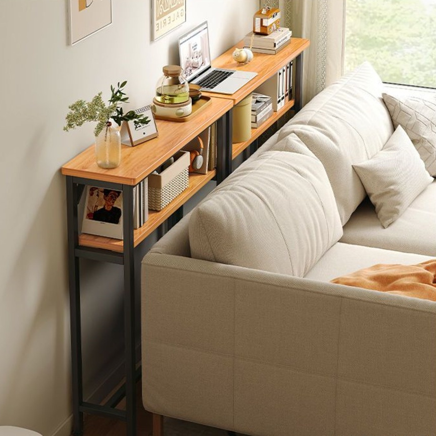 【Ready stock】Table living room behind sofa shelving small long table ...