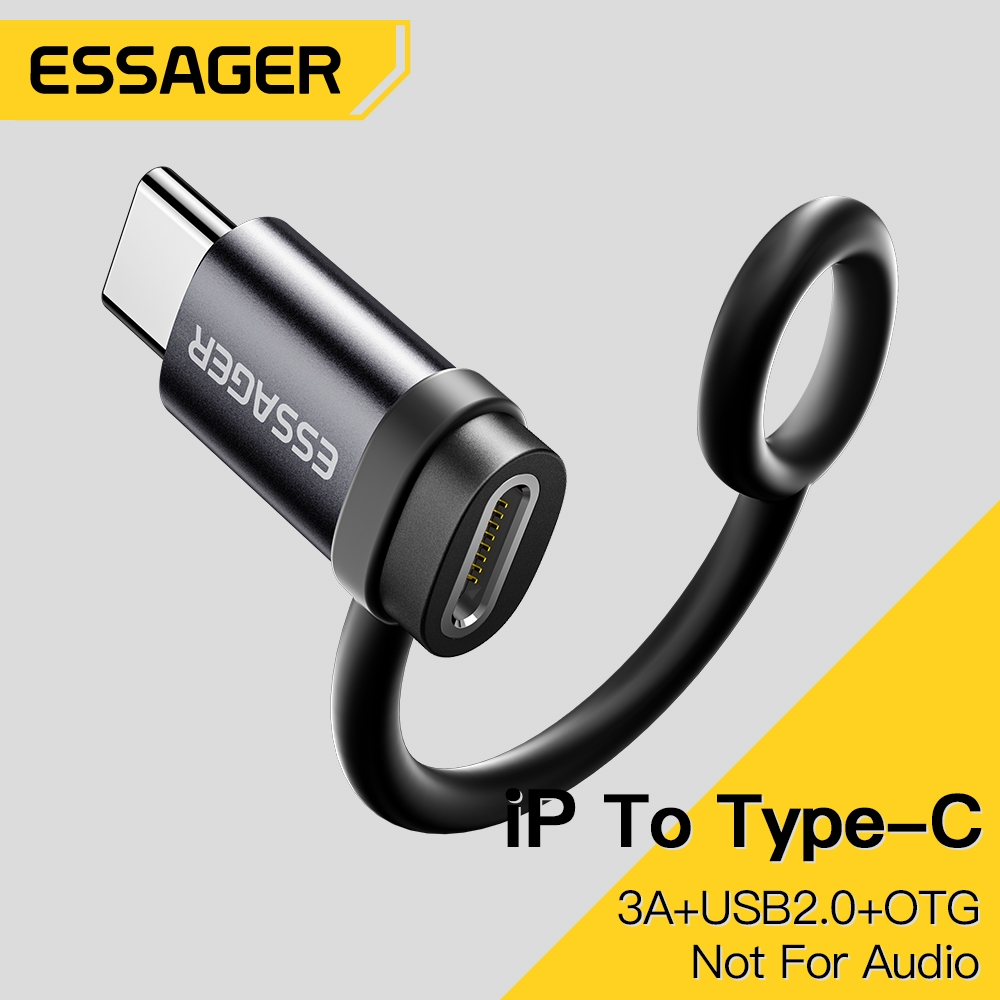Essager 3A L to Type c, Type c to L OTG Adapter Supports 3A Fast ...
