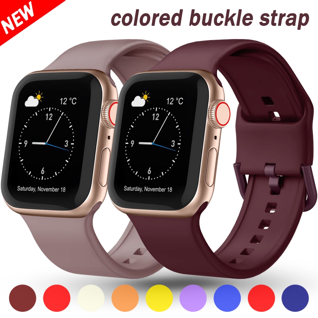 Classic Color Buckle Sports Strap For iWatch S11 46 45 44 42 41 40 mm ...