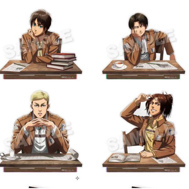 Attack On Titan Anime Acrylic Stand Model Plate Levi Eren Hange Erwin ...
