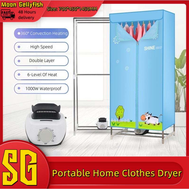 Folding Quick Clothes Dryer 900W Portable Clothes Dryer Machine Indoor ...
