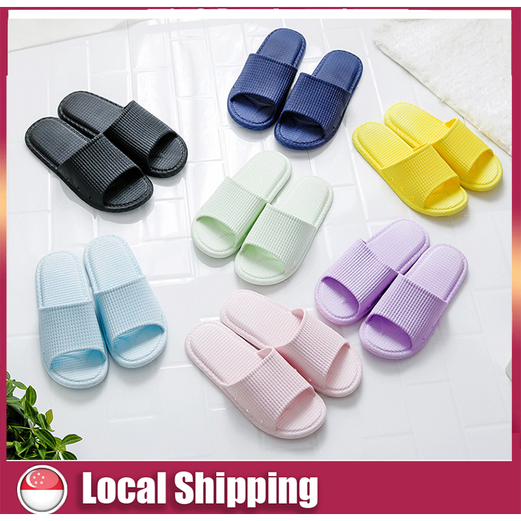 【SG Seller】Women and Men Bathroom Slippers Anti Slip House Slippers ...
