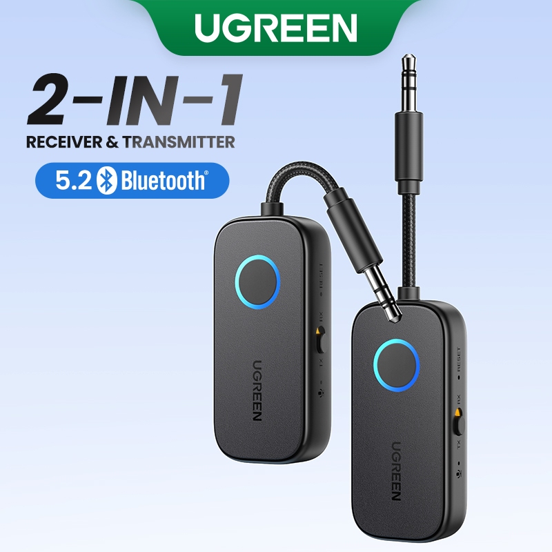 Ugreen 2 in 1 Upgraded Bendable Bluetooth 5.2 Receiver Transmitter for ...