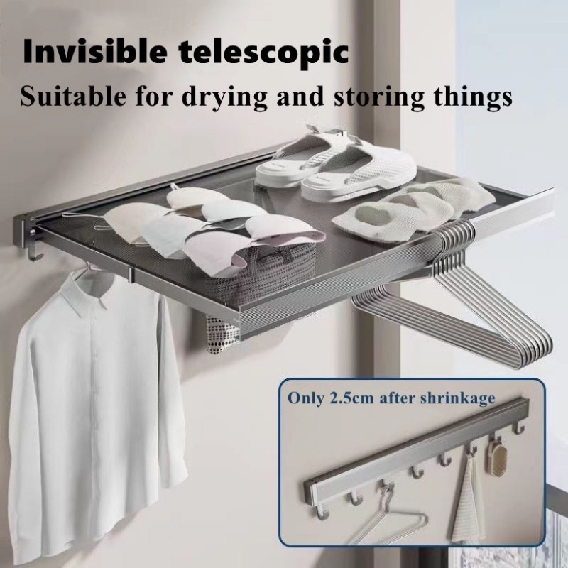 Retractable Invisible Drying Net Folding Aluminium Clothes Drying Net ...