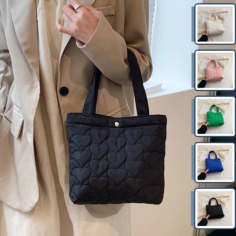 Simple canvas handbag women's casual lightweight bag small square bag ...