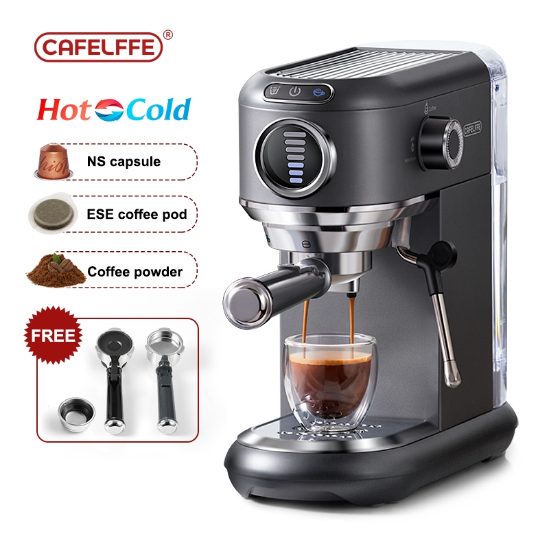 Cafelffe Coffee Machine Semi Automatic Super Slim Espresso Cappuccino ...