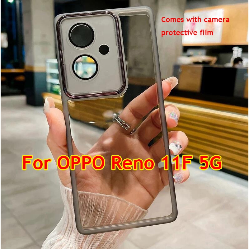 OPPO Reno 11F 5G Reno11F 11 F Clear Shockproof Case with Camera Lens Protector Film Shockproof ...