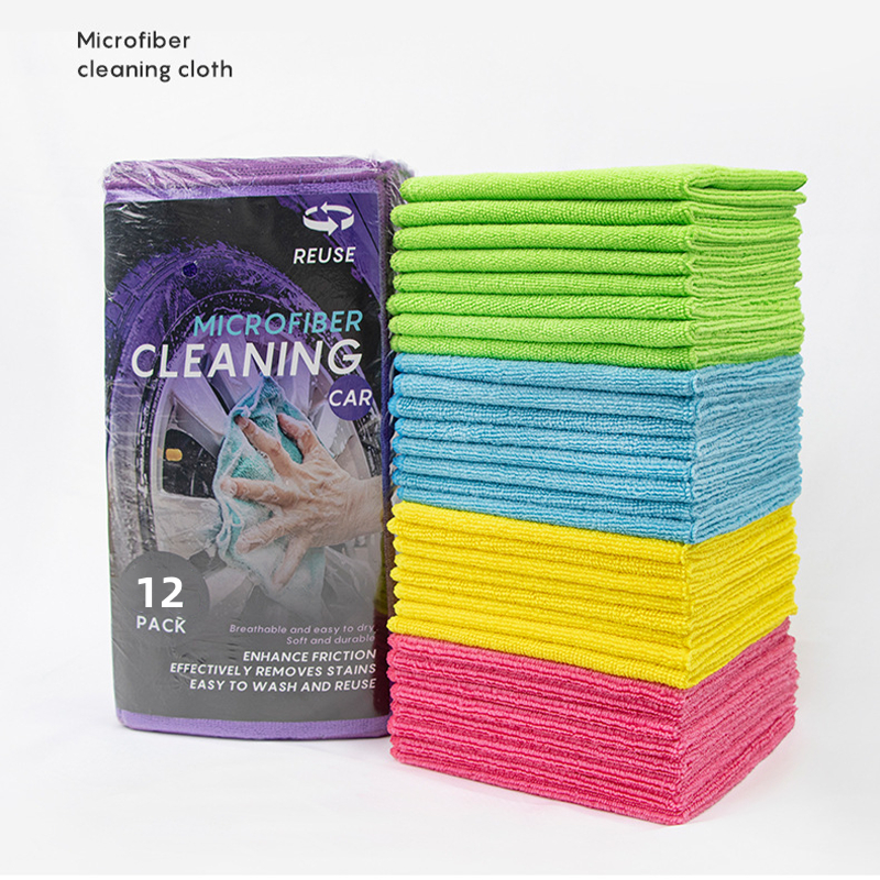 12PACk Microfiber Towel Cleaning Cloth 30*30CM Quick Dry Stain ...