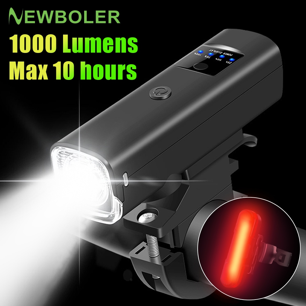 NEWBOLER Highlight 10h Bicycle Light 1000 Lumens Smart Bike Front Light ...
