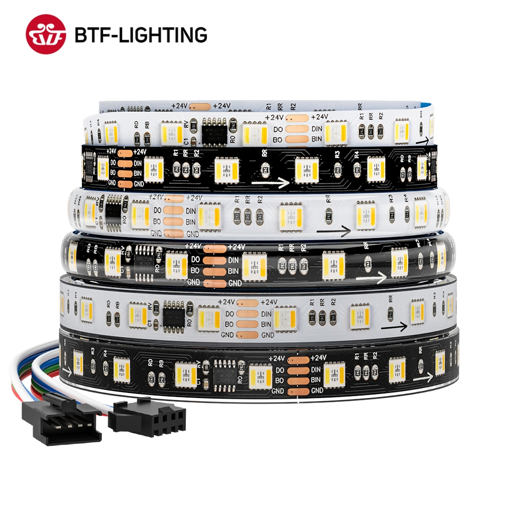 BTF-LIGHTING WS2805 RGBCCT IC 5-in-1 LED Strip DC 24V 60LEDs/m LED ...