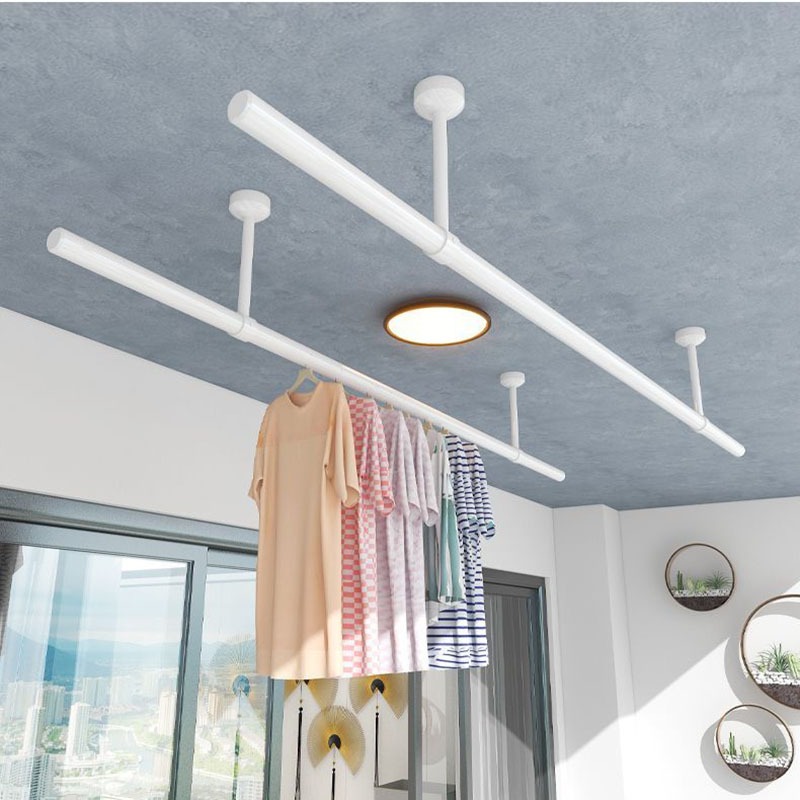 Balcony Fixed Clothing Rod Hanging Stainless Steel Top Clothes Hanger ...