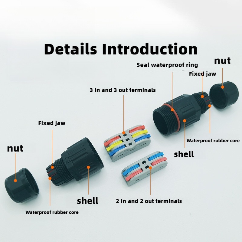 Quick Waterproof Connector Lamp Outdoor Electrical Connector Ip68 ...