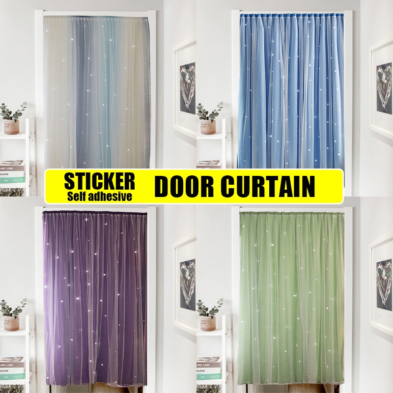 Self adhesive sticker Door Curtain Star Style Unique Design Thickened ...