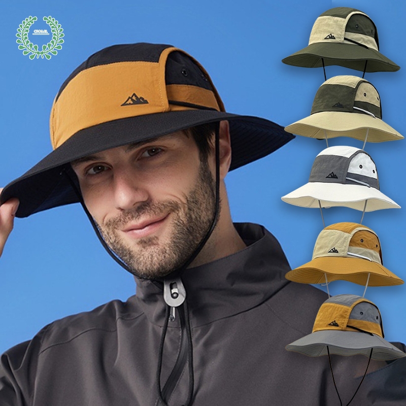 Breathable Waterproof Fisherman Hat Man Color Blocking Outdoor ...