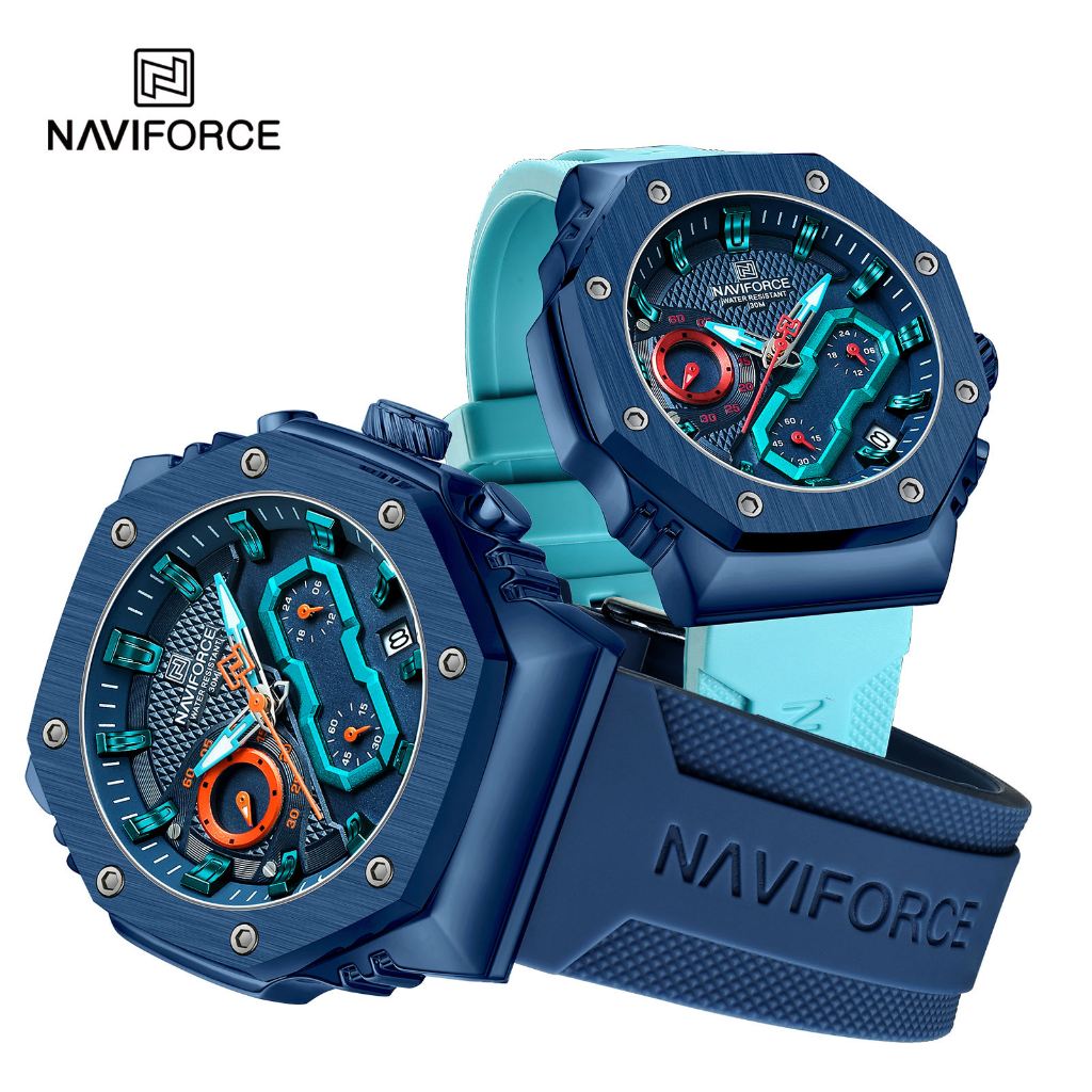 NAVIFORCE 8035 Couple Watch Luxury Quartz Mens Watch Women Fashion ...